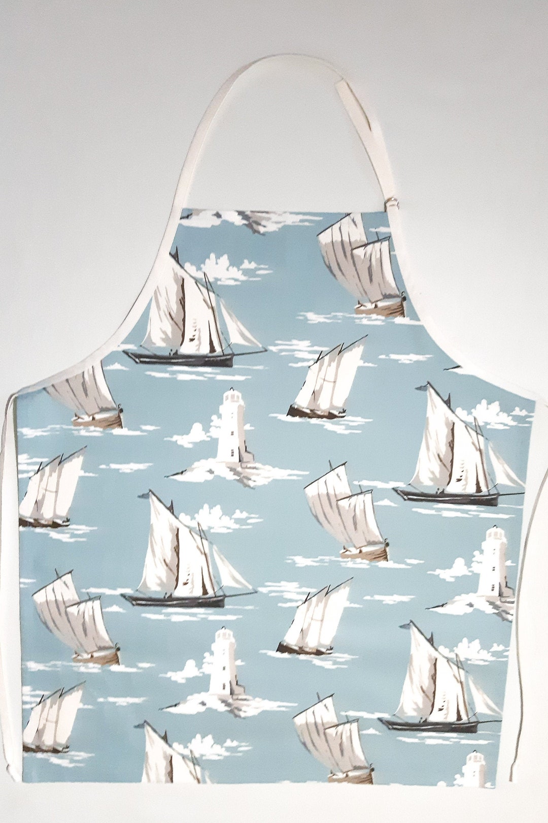 Lighthouses & Ships Coastal Apron Kitchen Apron Cooking - Etsy