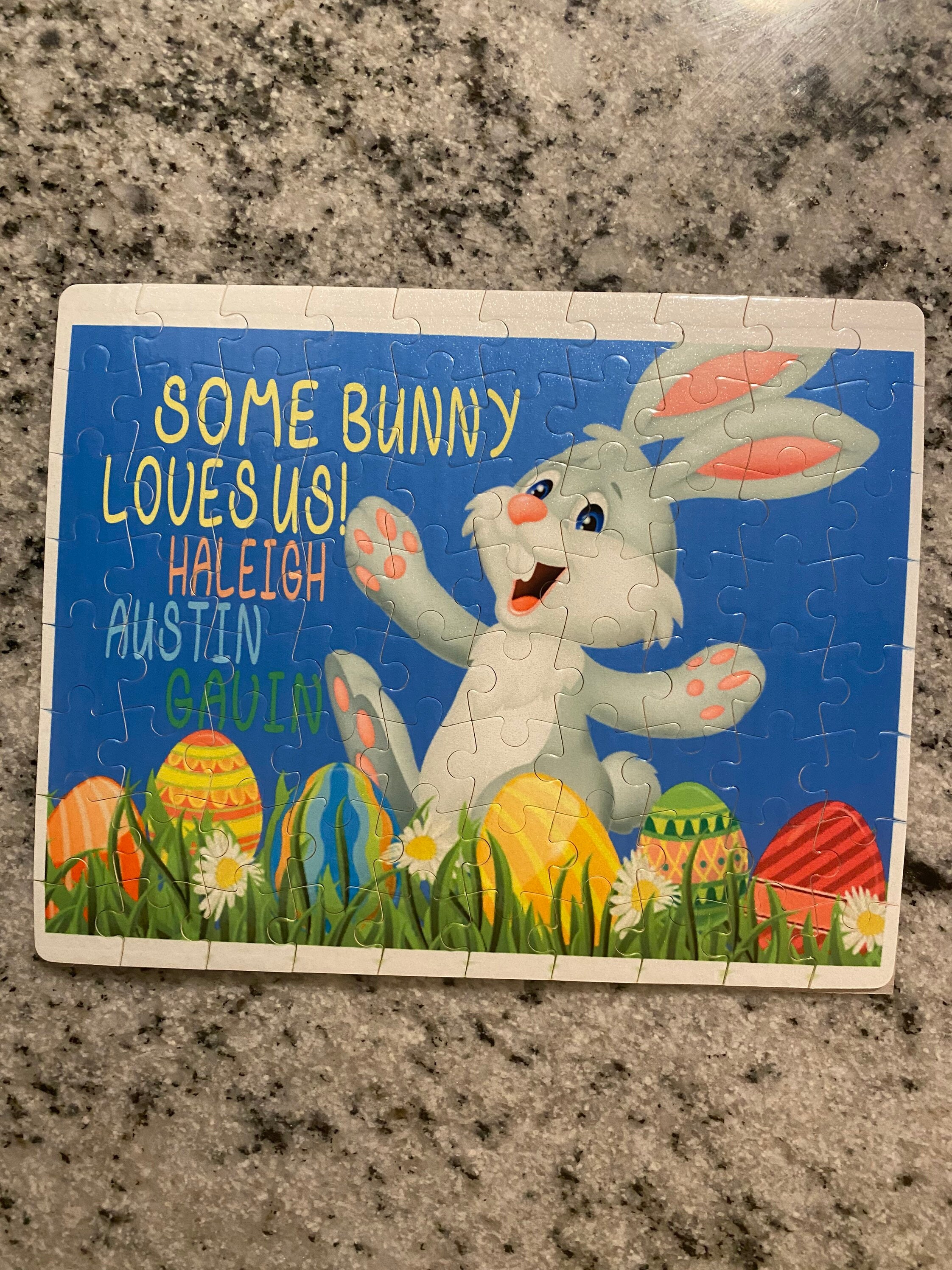 Easter bunny puzzle personalized puzzle bunny puzzle Easter - Etsy ...