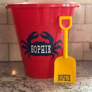Personalized Beach Pail, Beach Bucket, Name Bucket, Sand Toy, Beach Toy ...