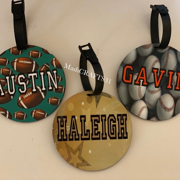 Sports Name Tag - Etsy