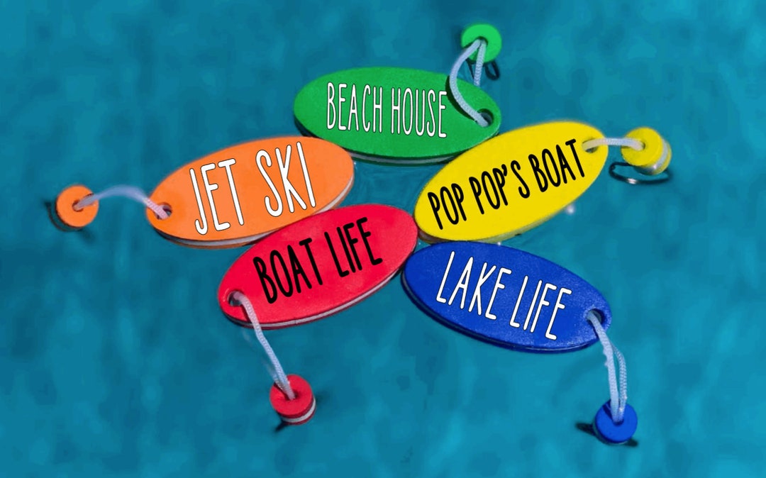 Floating Keychain, Floating Keychain, Personalized Key Chain, Boat ...