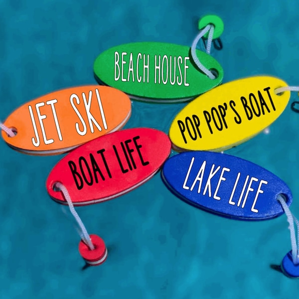 Floating Key Chain Custom - Etsy