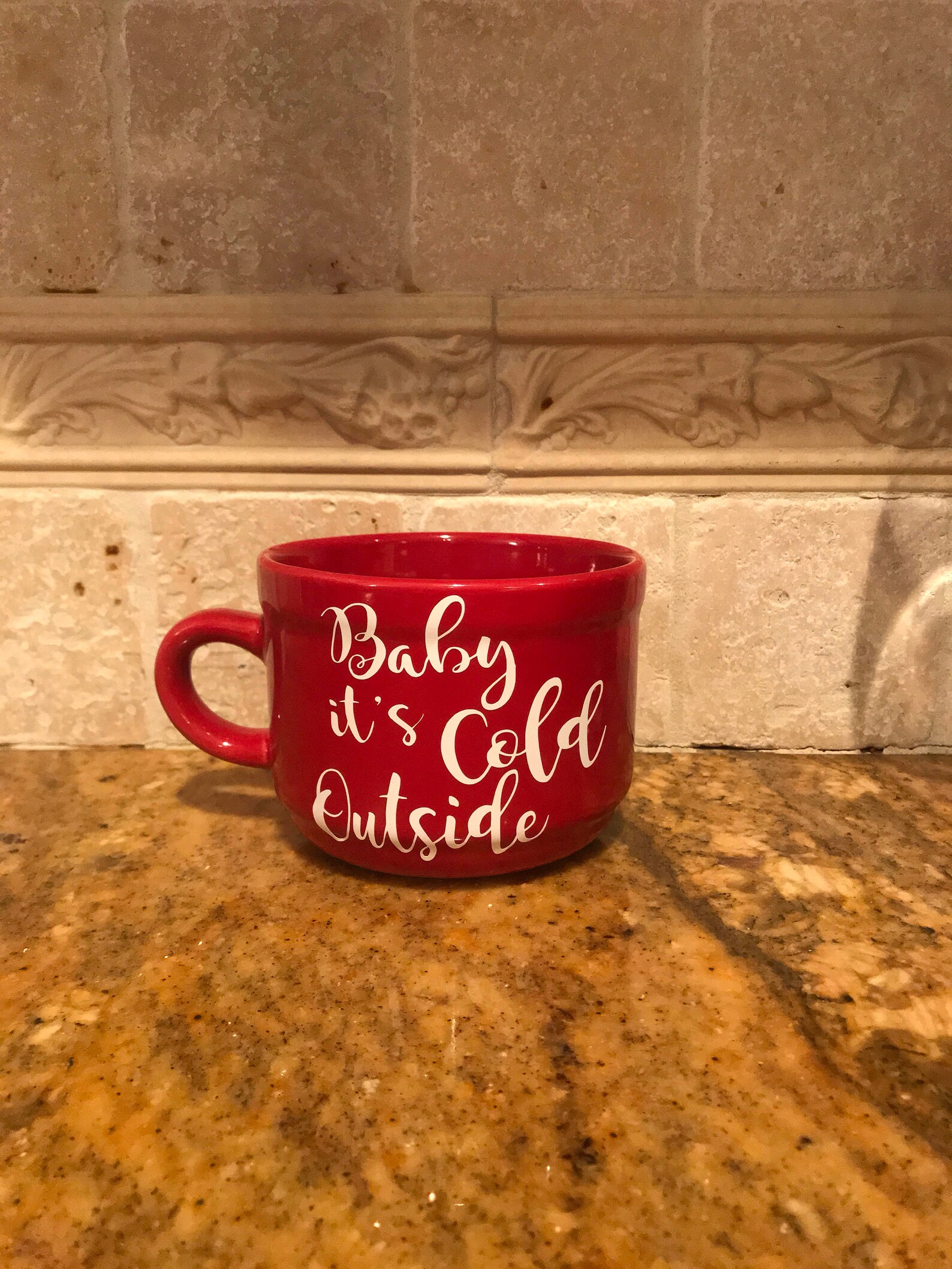 Baby Its Cold Outside Mug, Christmas Mug, Red Christmas Mug, Cold ...