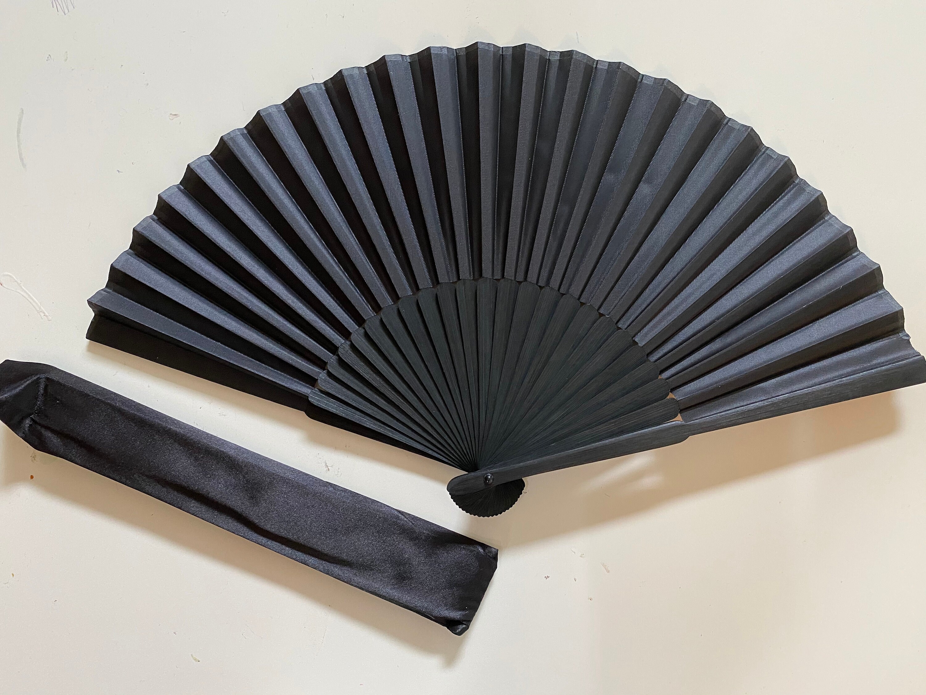 Black Hand Fan handheld Folding Fan Man Hand Fanboy Hand | Etsy