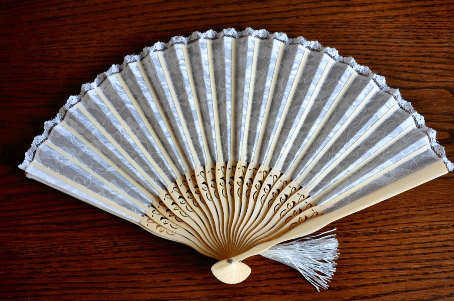 White Lace Hand Fan Handheld Folding Fan Spanish Hand Fan | Etsy