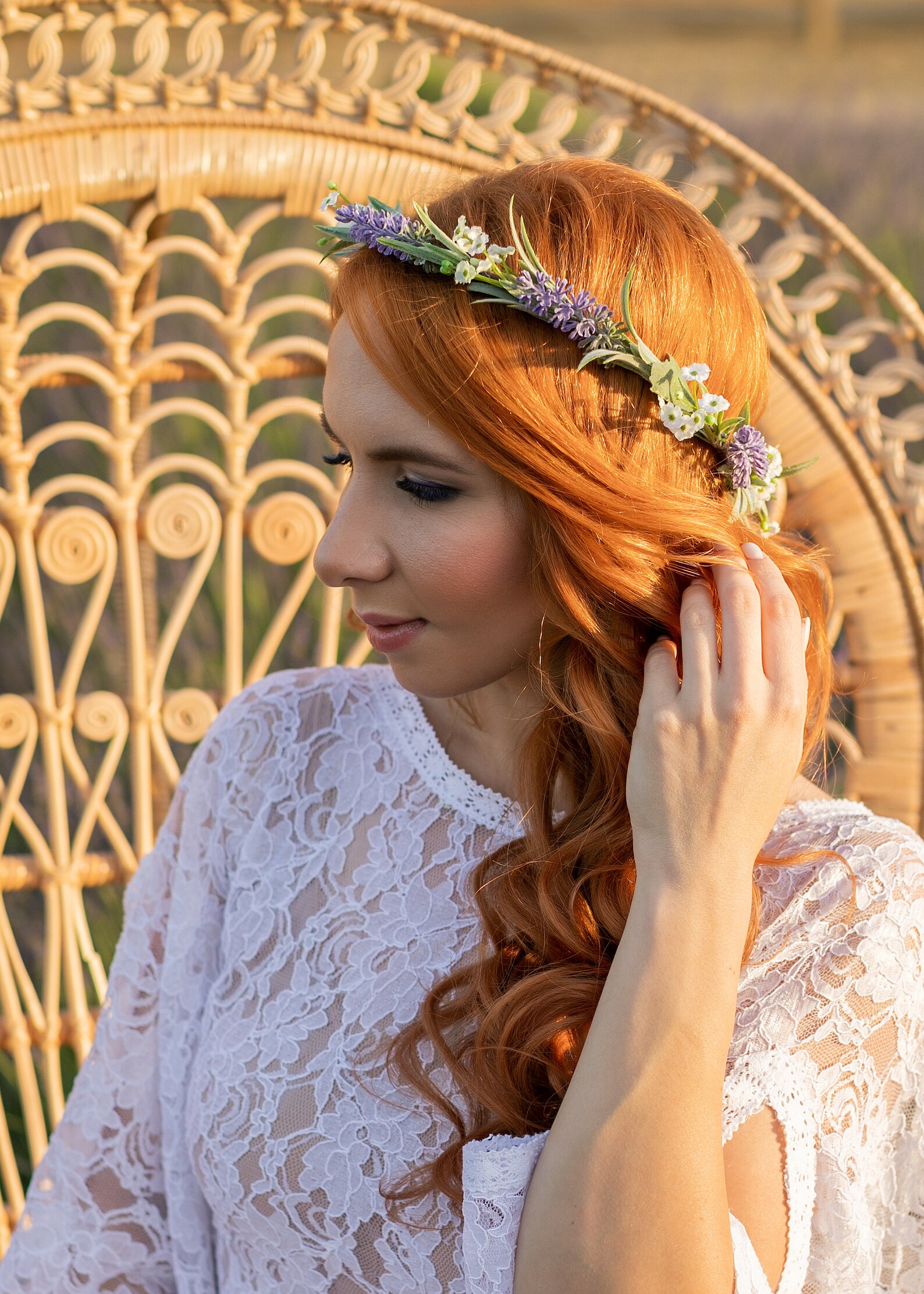 Ready to Ship! Beautiful Dainty Lavender Baby Breath Flower Crown ...