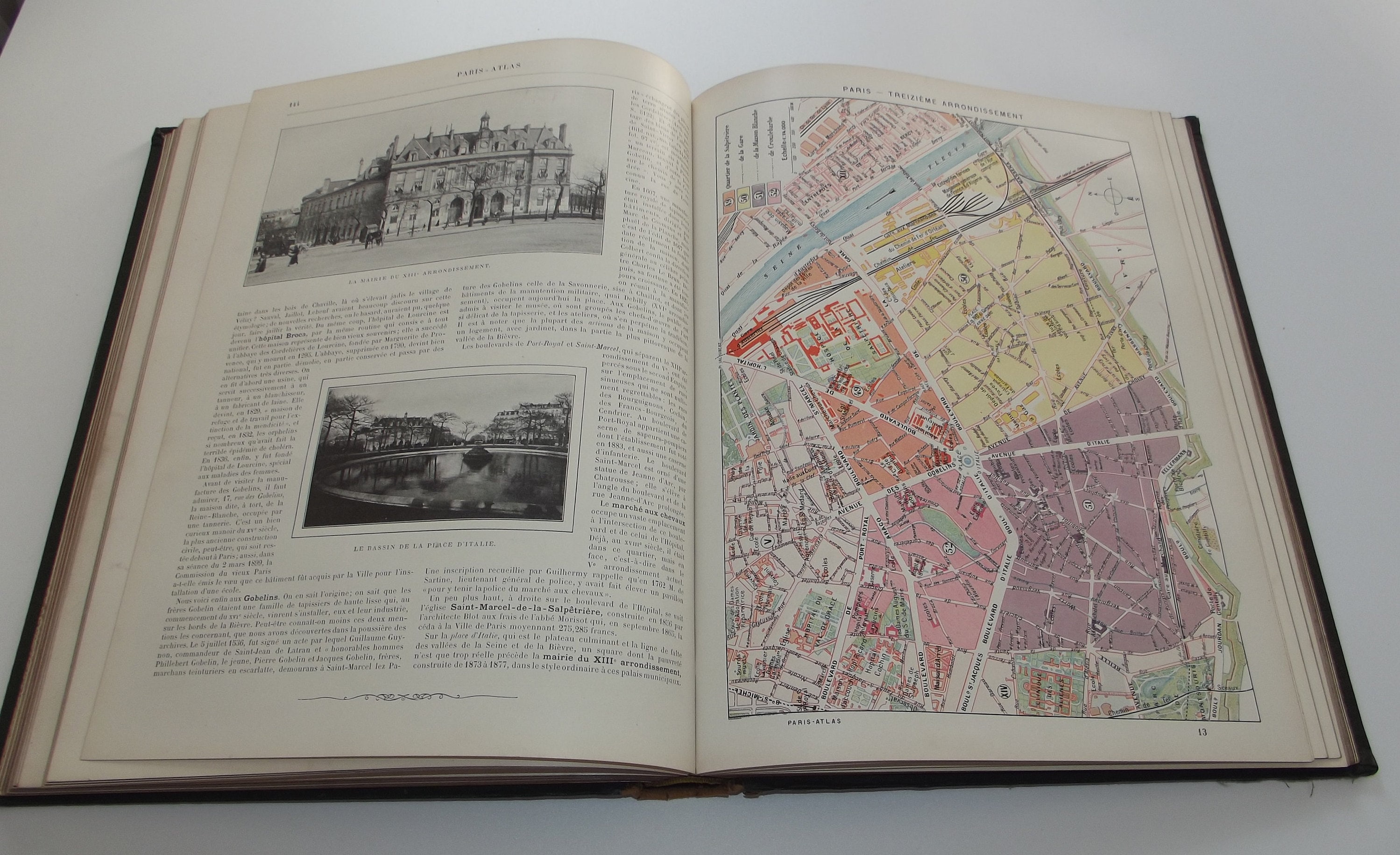 Paris-Atlas, text by Fernand Bournon, published by Libraire Larousse ...