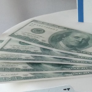 Edible Money - 100 Dollar Bills (3/4 Size) Printed on Edible Wafer ...