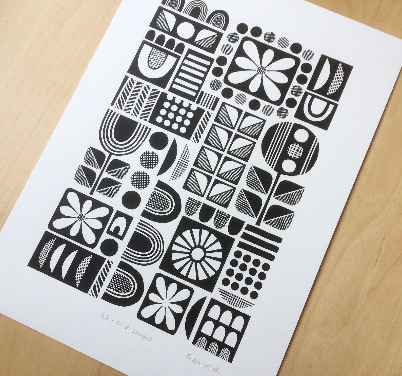 Abstract Flower Print Size A3 Signed Open Edition - Etsy UK