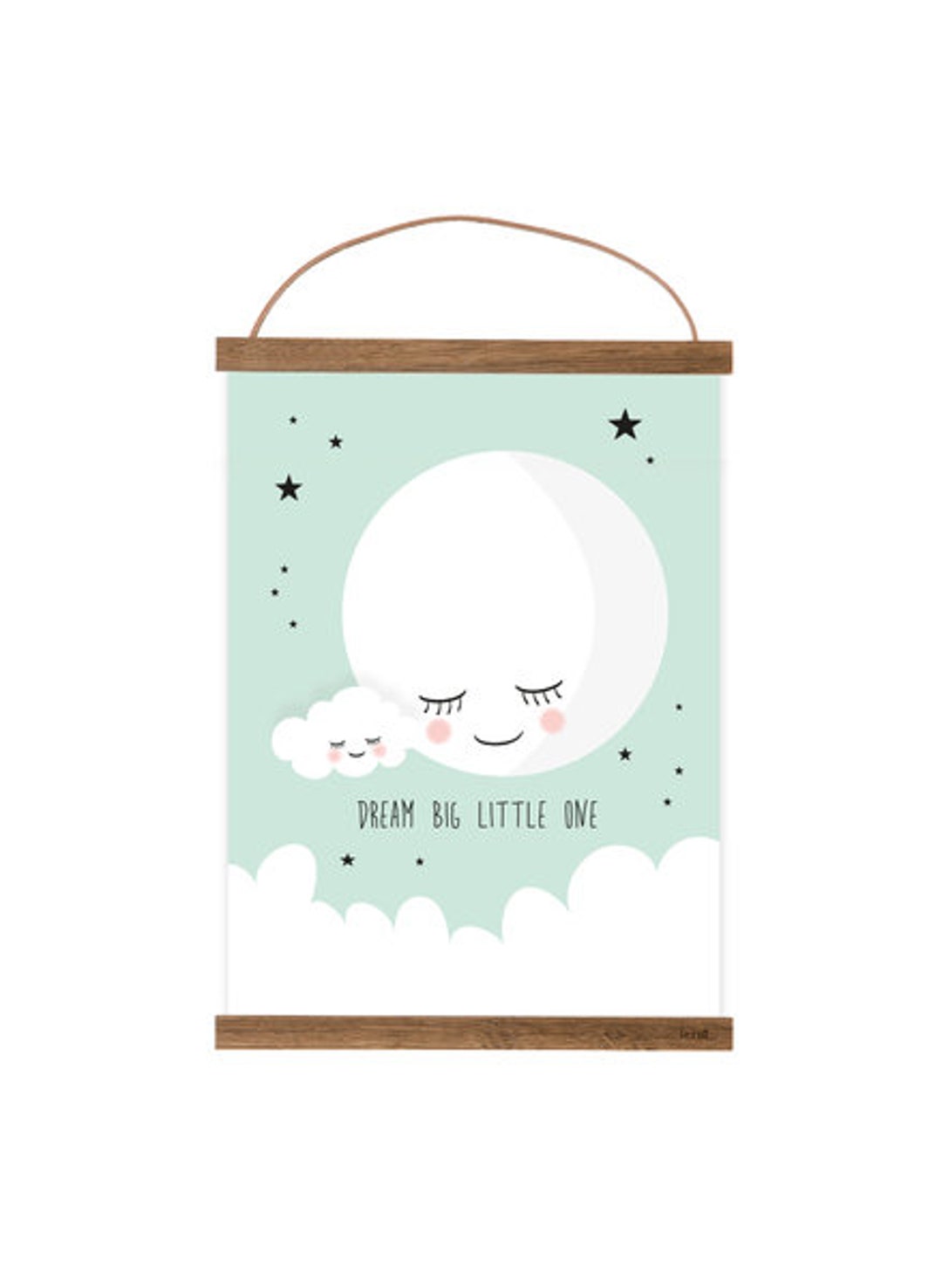 Poster Moon Mint - Etsy