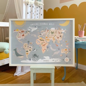 Print our Wonderful World World Map | Etsy