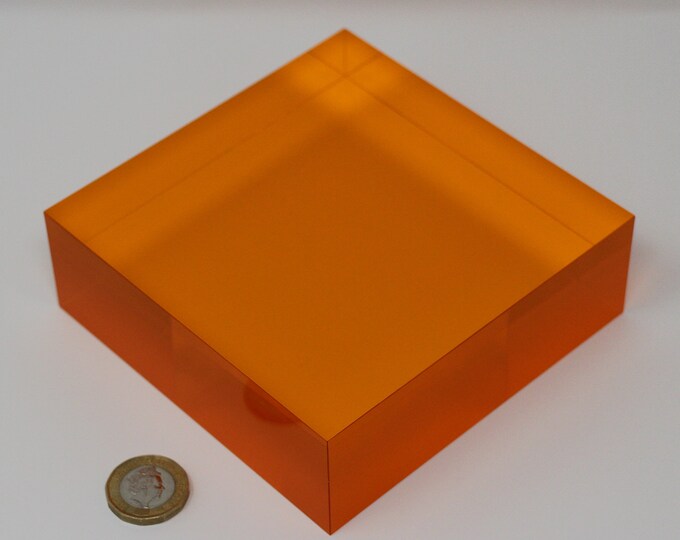 Translucent Tinted Orange E002 Acrylic Colour Block - Etsy