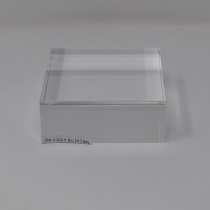 100x100mm Clear Cast Acrylic Block, 50mm, 40mm, 30mm, 20mm, 15mm ...