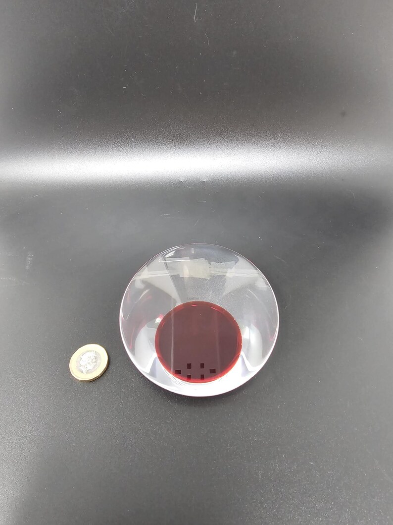 Acrylic 3D Circle Shape With Transparent Red Base Trophy or VMD Block ...