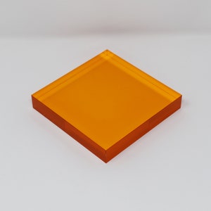 Translucent Tinted Orange E002 Acrylic Colour Block - Etsy