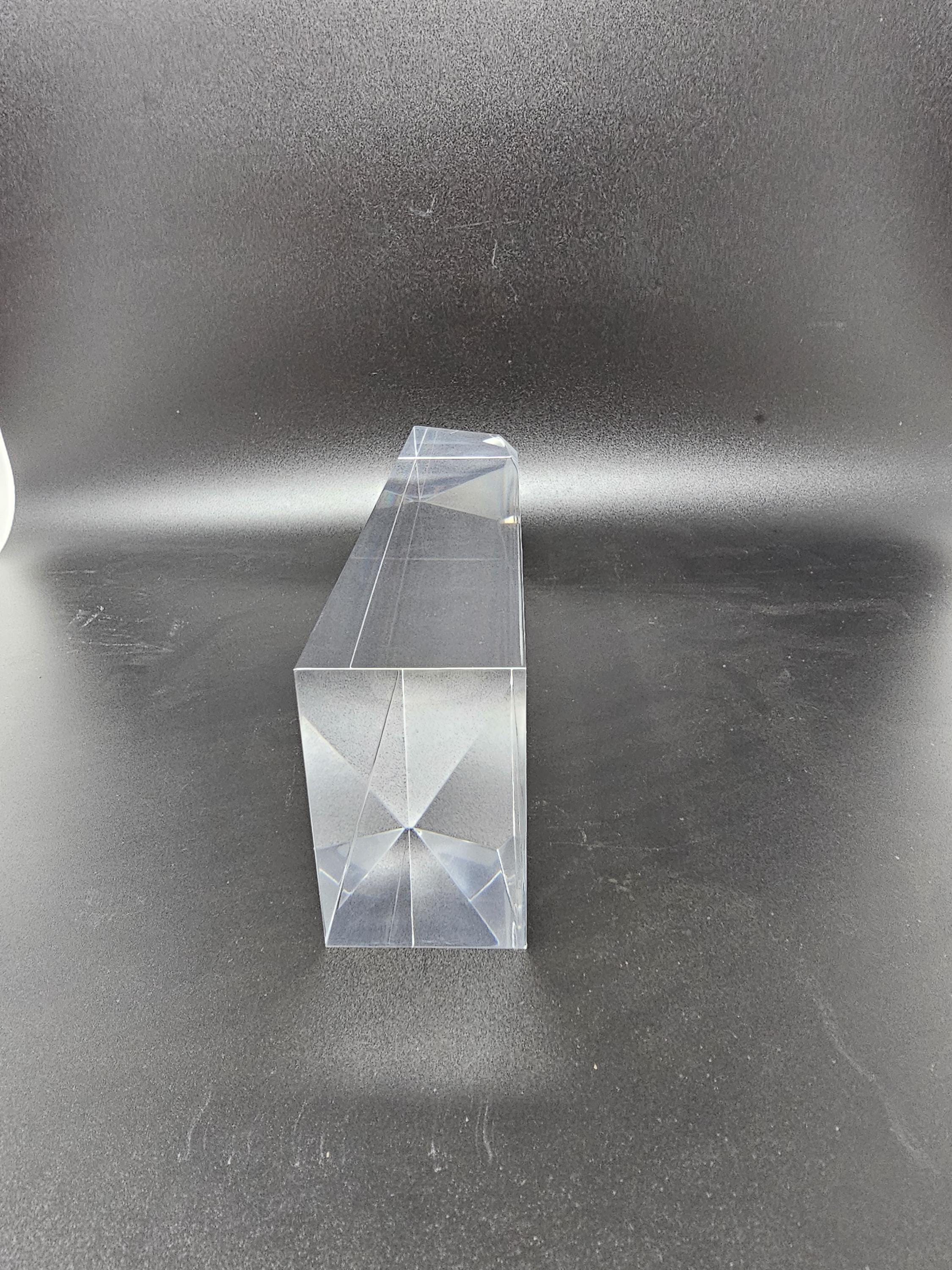 Clear Cast Acrylic 3D Trophy Block or VMD, Hand Polished, 230x70x45mm ...