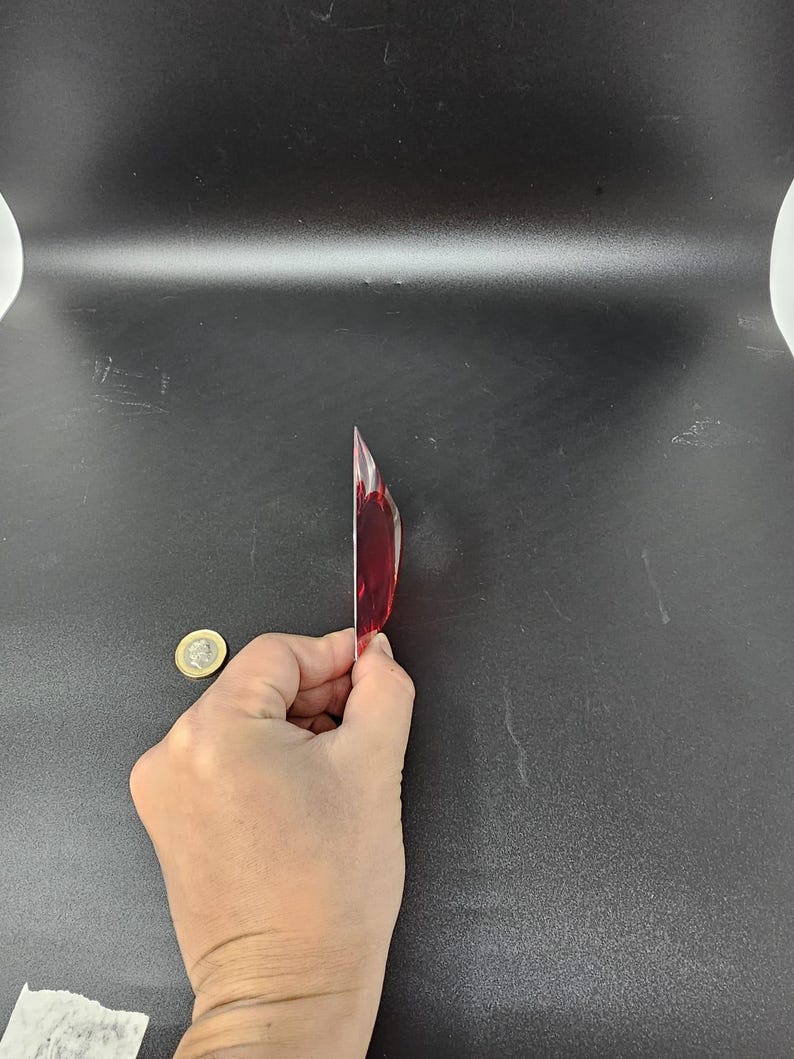 Acrylic 3D Circle Shape With Transparent Red Base Trophy or VMD Block ...