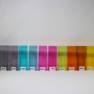 Translucent Tinted See Through Black Acrylic Colour Block, E004 - Etsy