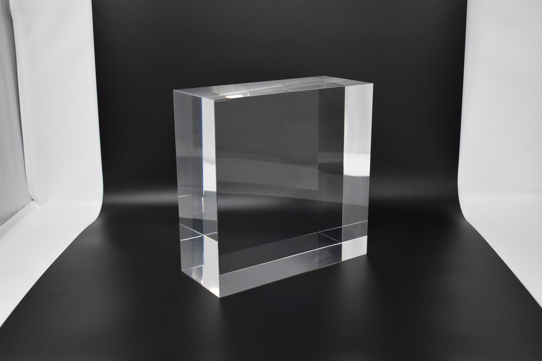 80 Mm Thickness Clear Cast Acrylic Block, Hand Polished - Etsy UK