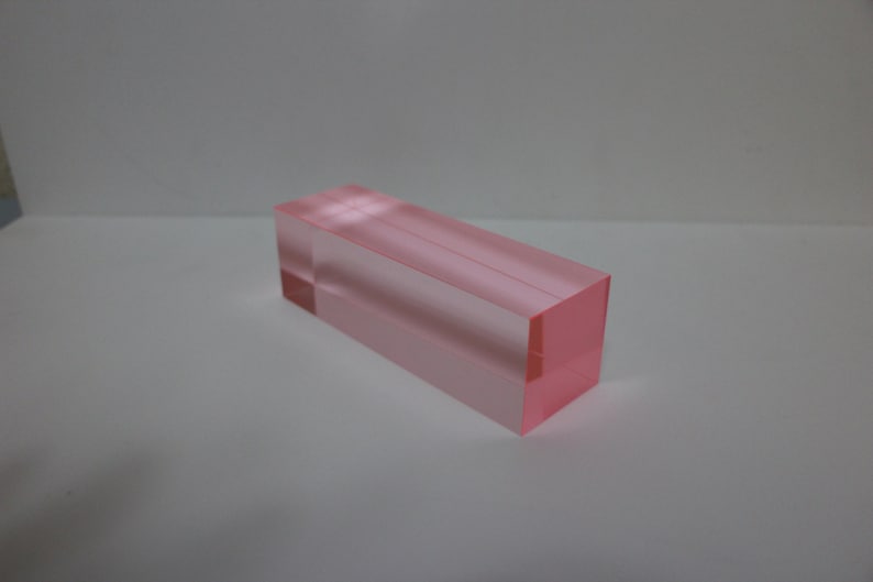 Translucent tinted Light pink acrylic block sheet 50mm | Etsy