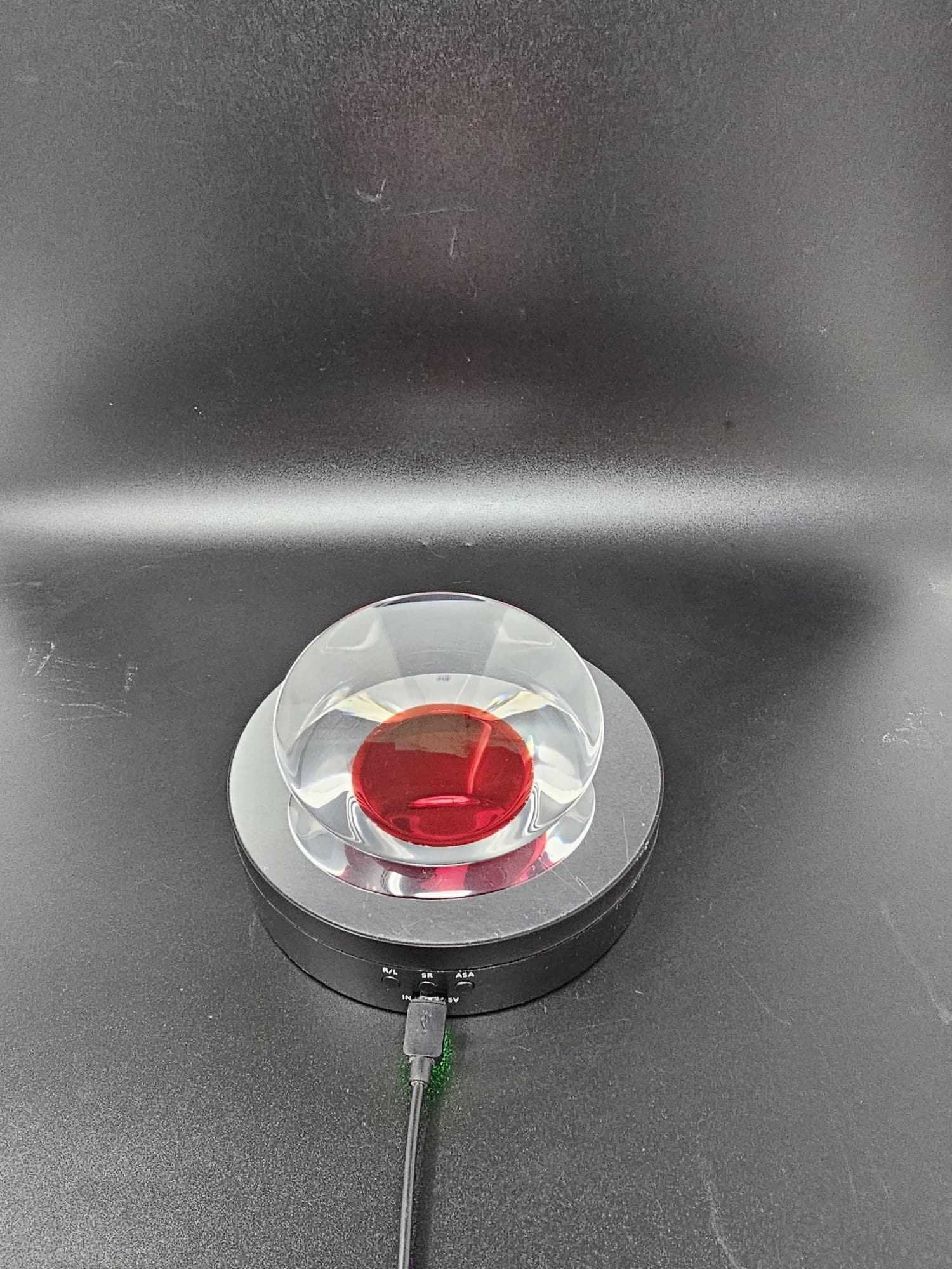 Acrylic 3D Circle Shape With Transparent Red Base Trophy or VMD Block ...