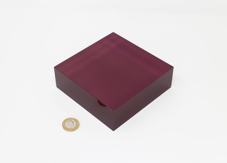 Translucent tinted see through black acrylic colour block | Etsy