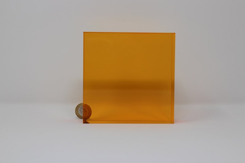 Translucent Tinted Orange E002 Acrylic Colour Block - Etsy