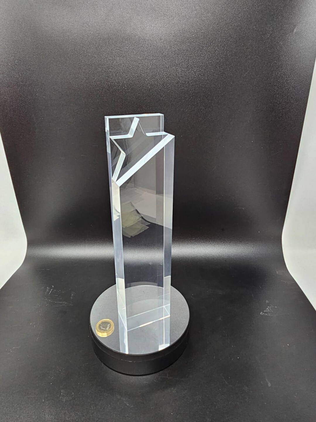 Clear Cast Acrylic 3D Trophy or VMD, Star Shape Machined Block, Hand ...