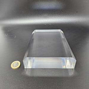 Clear Cast Acrylic 3D Trophy Block, Hand Polished, 160x120x40mm ...
