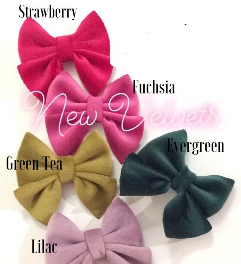 Velvet Hair Bow Velvet Bow Baby Bow Velvet Headband Velvet - Etsy Canada