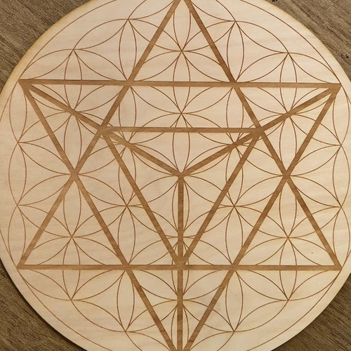 Flower of Life Tree of Life Crystal Grid Altar Decoration - Etsy