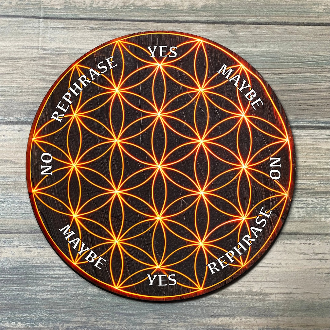 Flower of Life Pendulum Board Sacred Geometry Divination Board Full ...