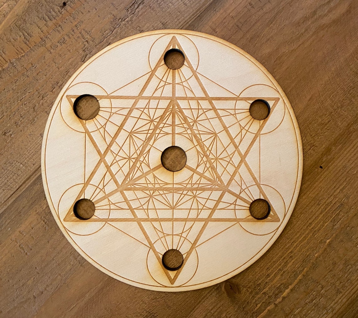 Merkaba Metatron's Cube Sphere Holder Crystal Grid Altar - Etsy