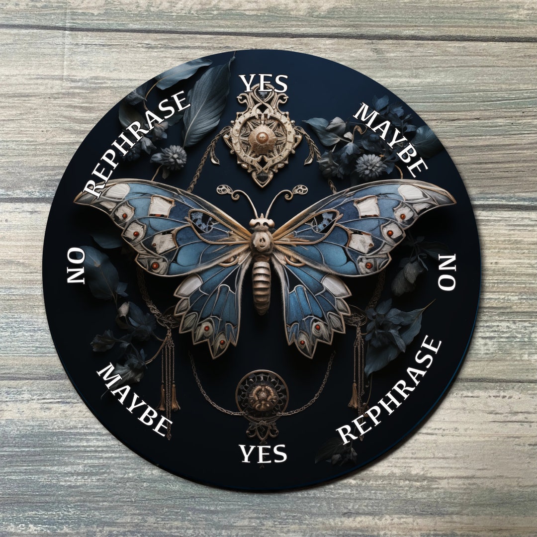 Moth Pendulum Board - Death Moth Divination Board - Full Color - Altar ...