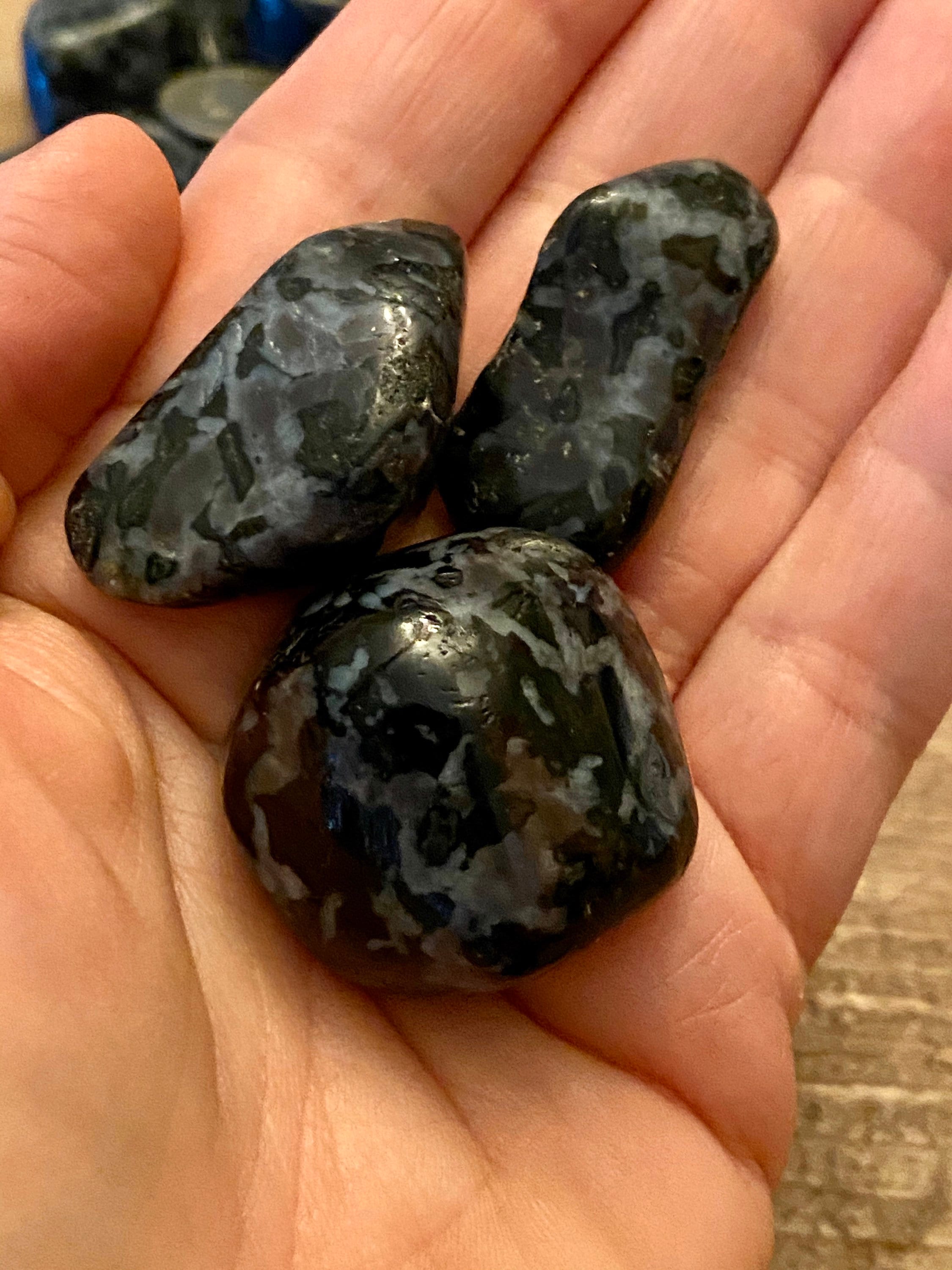 Indigo Gabbro TUMBLED LARGE Tumbled Indigo Gabbro Crystals - Etsy