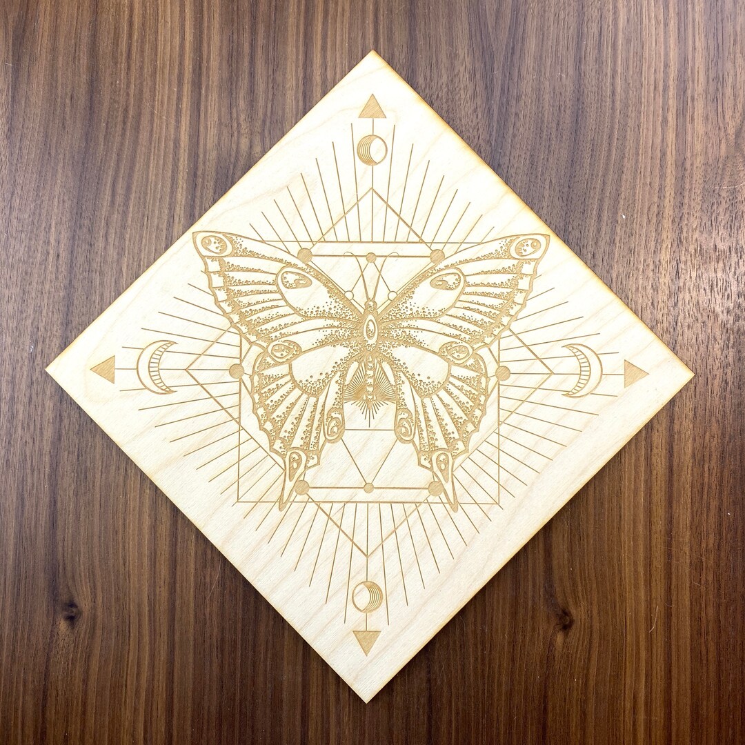 Moth Crystal Grid - Altar Decoration - Etsy