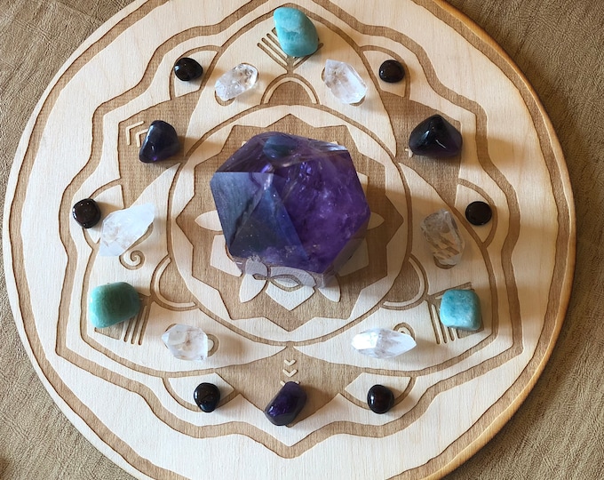 Mandala Crystal Grid 9 Altar Decoration - Etsy