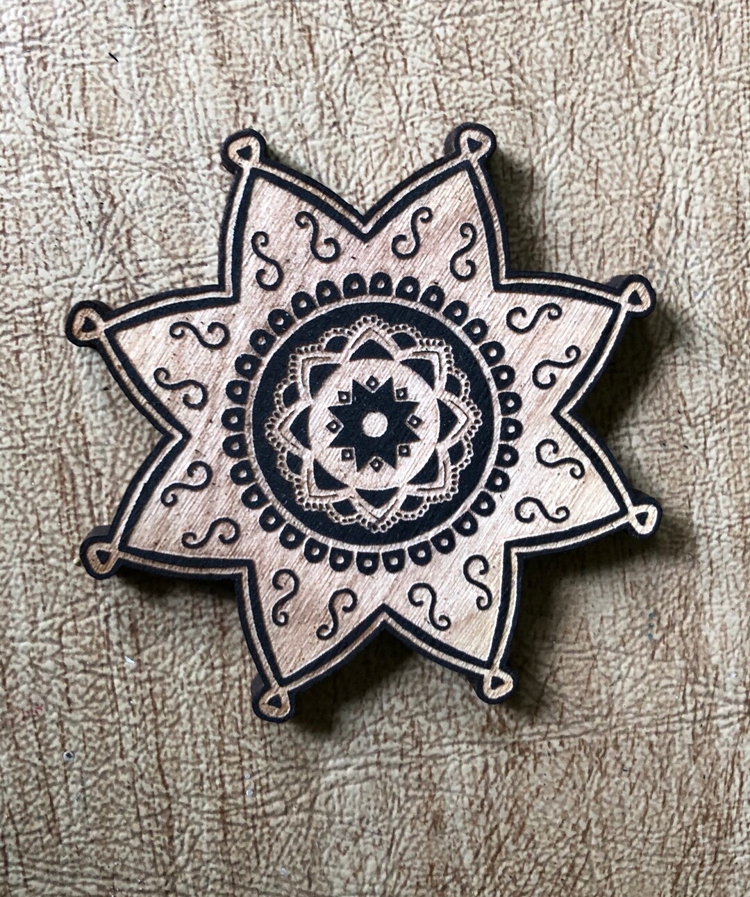 Painted Mandala Magnet - Mandala #13 - Mandala Magnet - Inspirational ...
