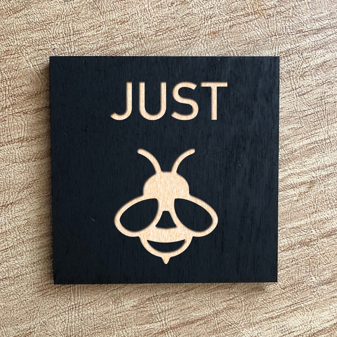 Honey Bee Wood Magnet - Just Be Magnet - Wood Bee Magnet ...