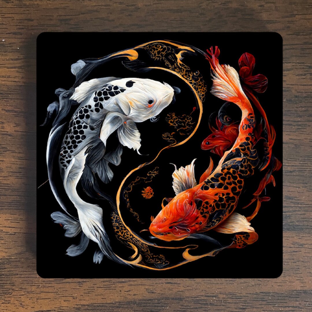 Koi Fish Magnet - Yin Yang Magnet - Spiritual Magnet - Meditation ...