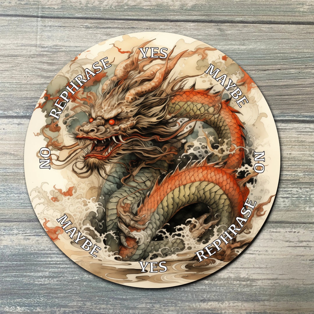 Dragon Pendulum Board Japanese Dragon Divination Board Full Color Altar ...