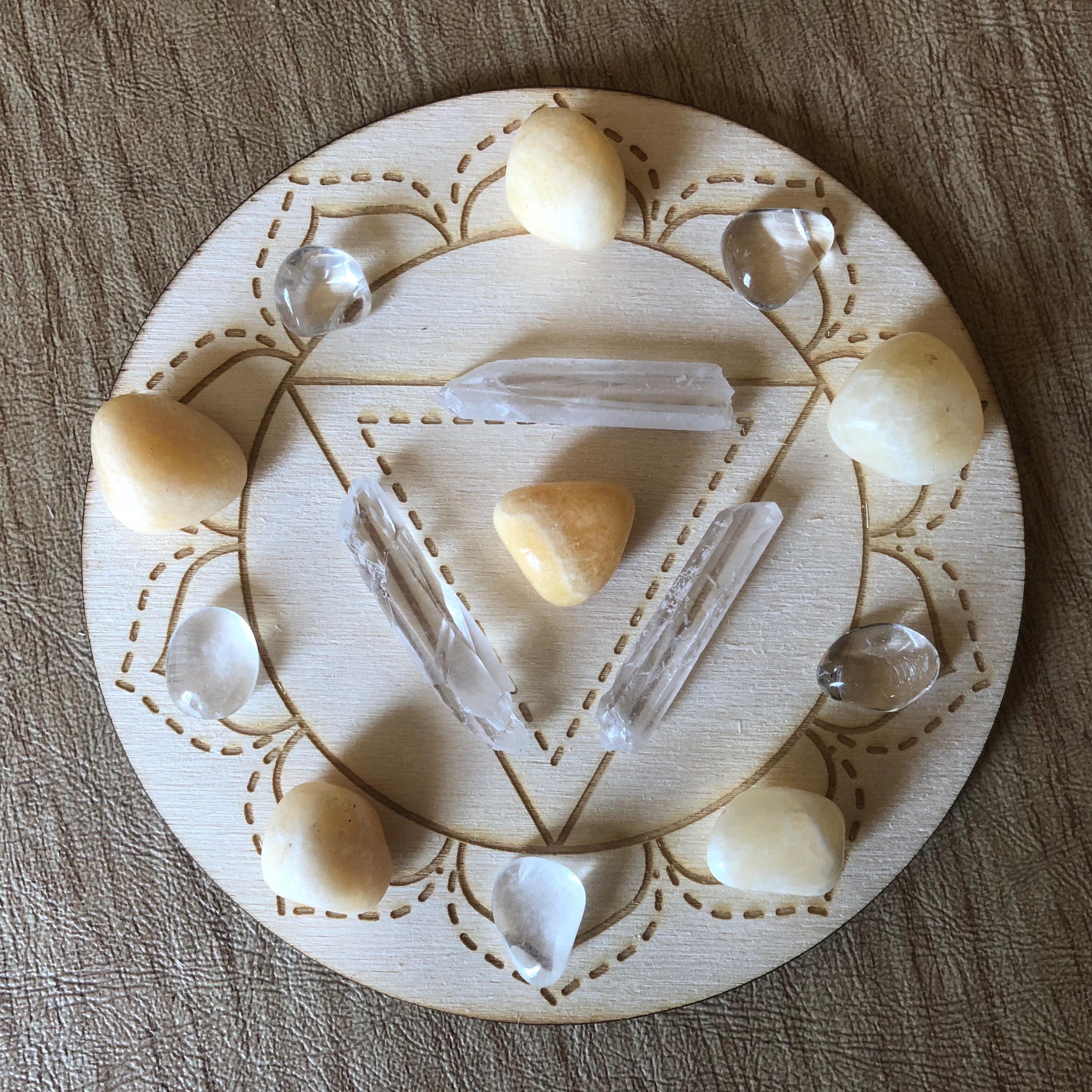 Solar Plexus Chakra Crystal Grid - Altar Decoration - Etsy