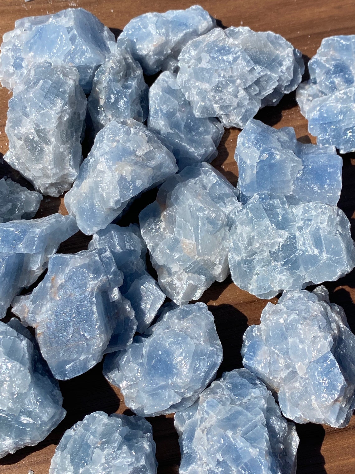 Blue Calcite RAW Blue Calcite Natural Rough Throat | Etsy