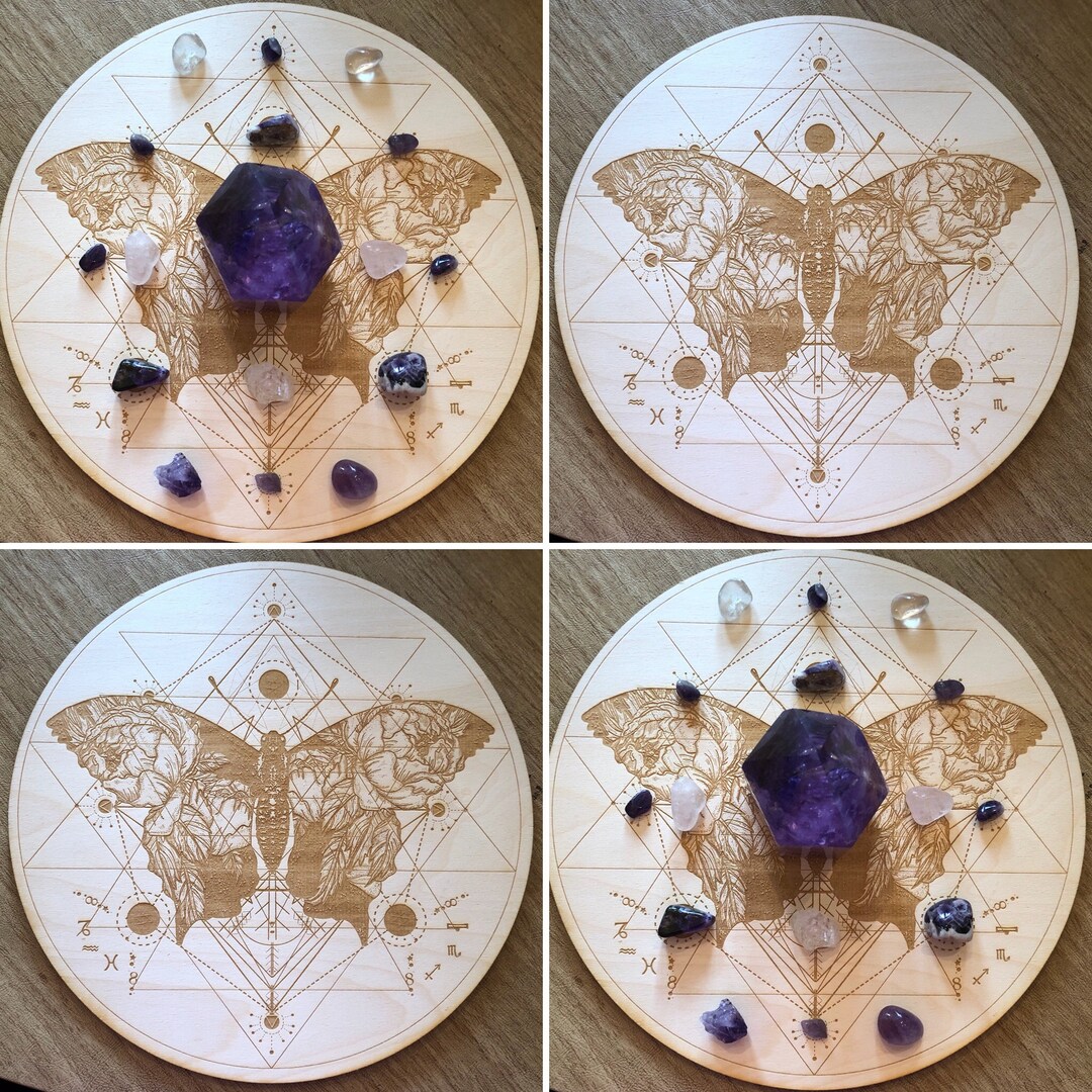 Butterfly Sri Yantra Crystal Grid - Altar Decoration - Etsy