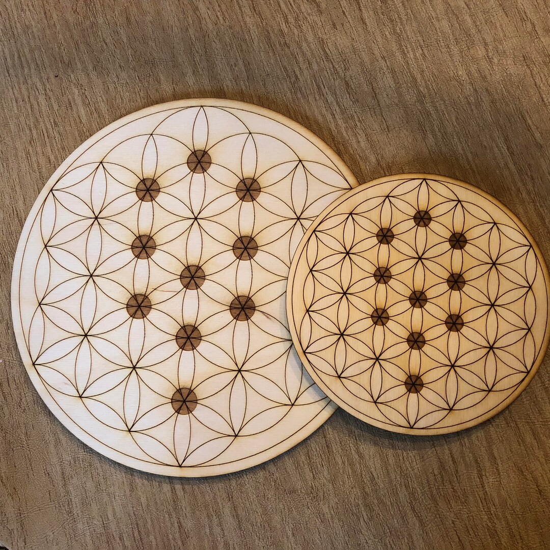 Flower of Life Tree of Life Crystal Grid - Altar Decoration - Etsy