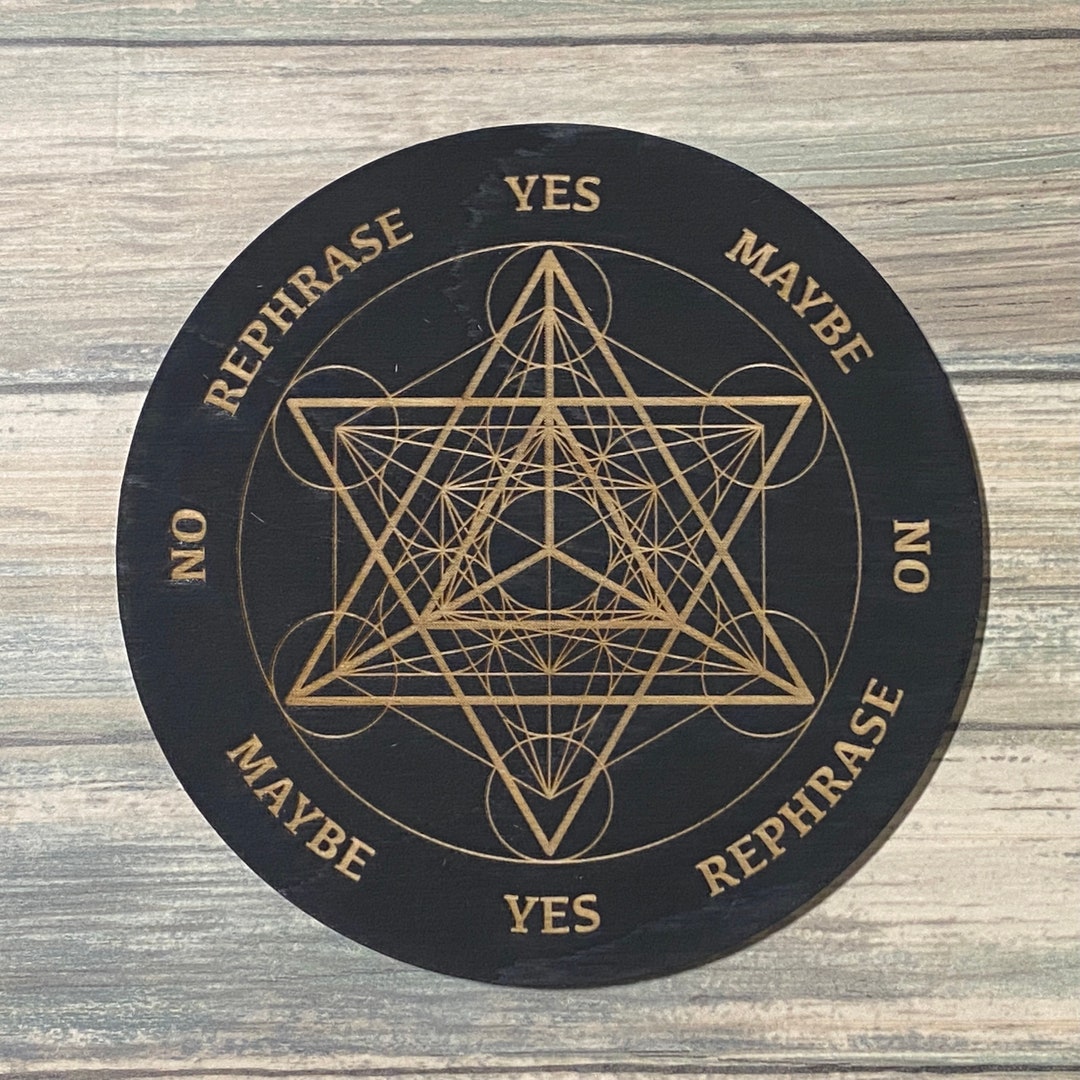 Merkaba Metatron's Cube Pendulum Board - Merkaba Divination Board ...