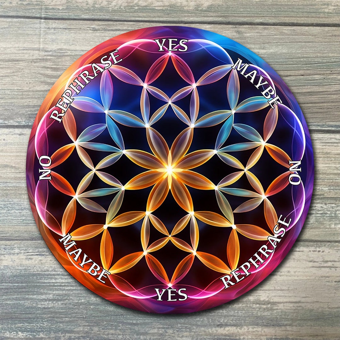 Mandala Pendulum Board - Mandala Divination Board - Flower Pendulum ...