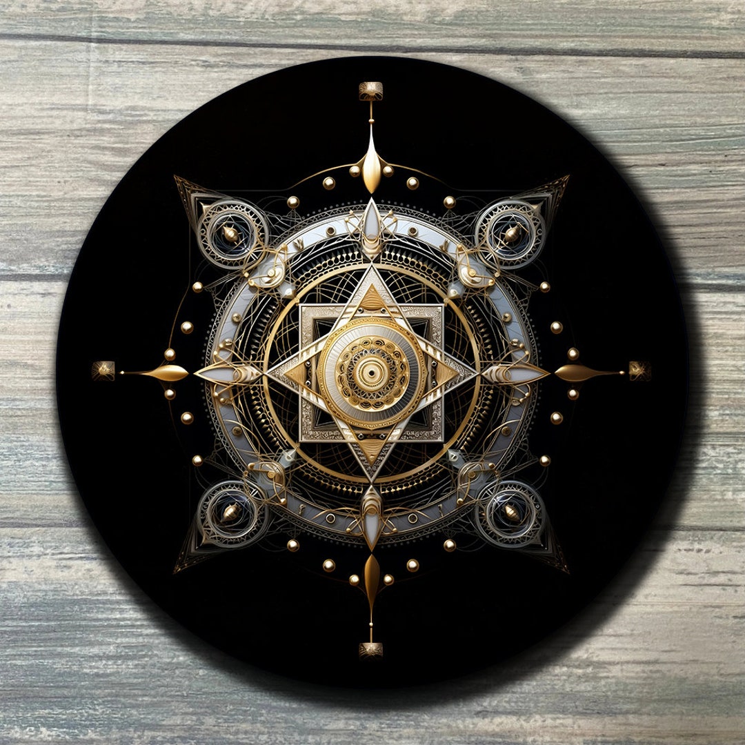Mandala Crystal Grid Color - Mandala Altar Decoration - Etsy
