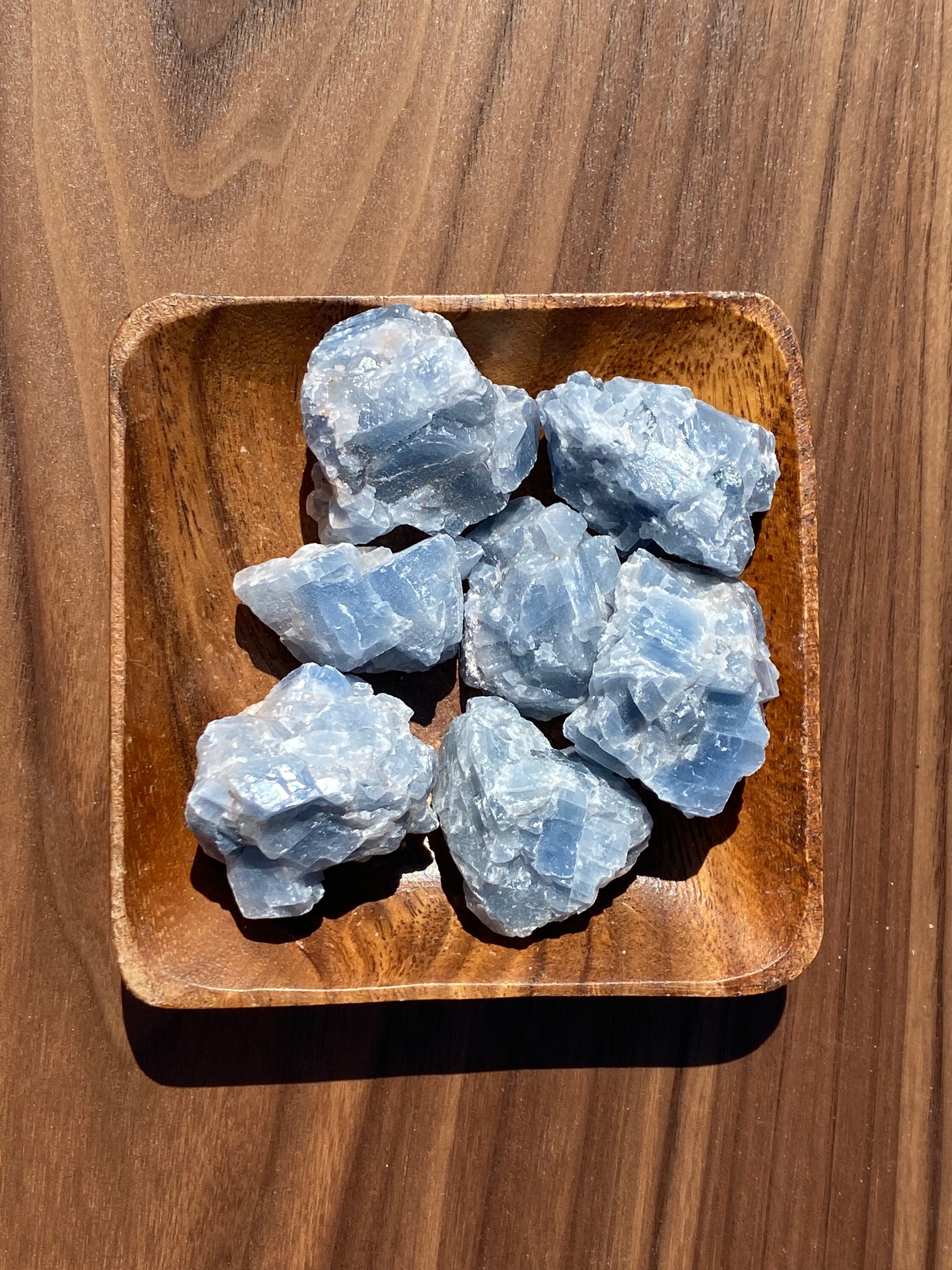 Blue Calcite RAW Blue Calcite Natural Rough Throat | Etsy