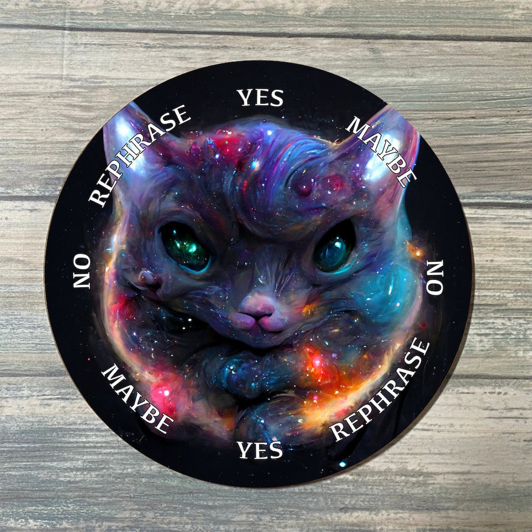 Galaxy Cat Pendulum Board - Galaxy Cat Divination Board - Full Color ...